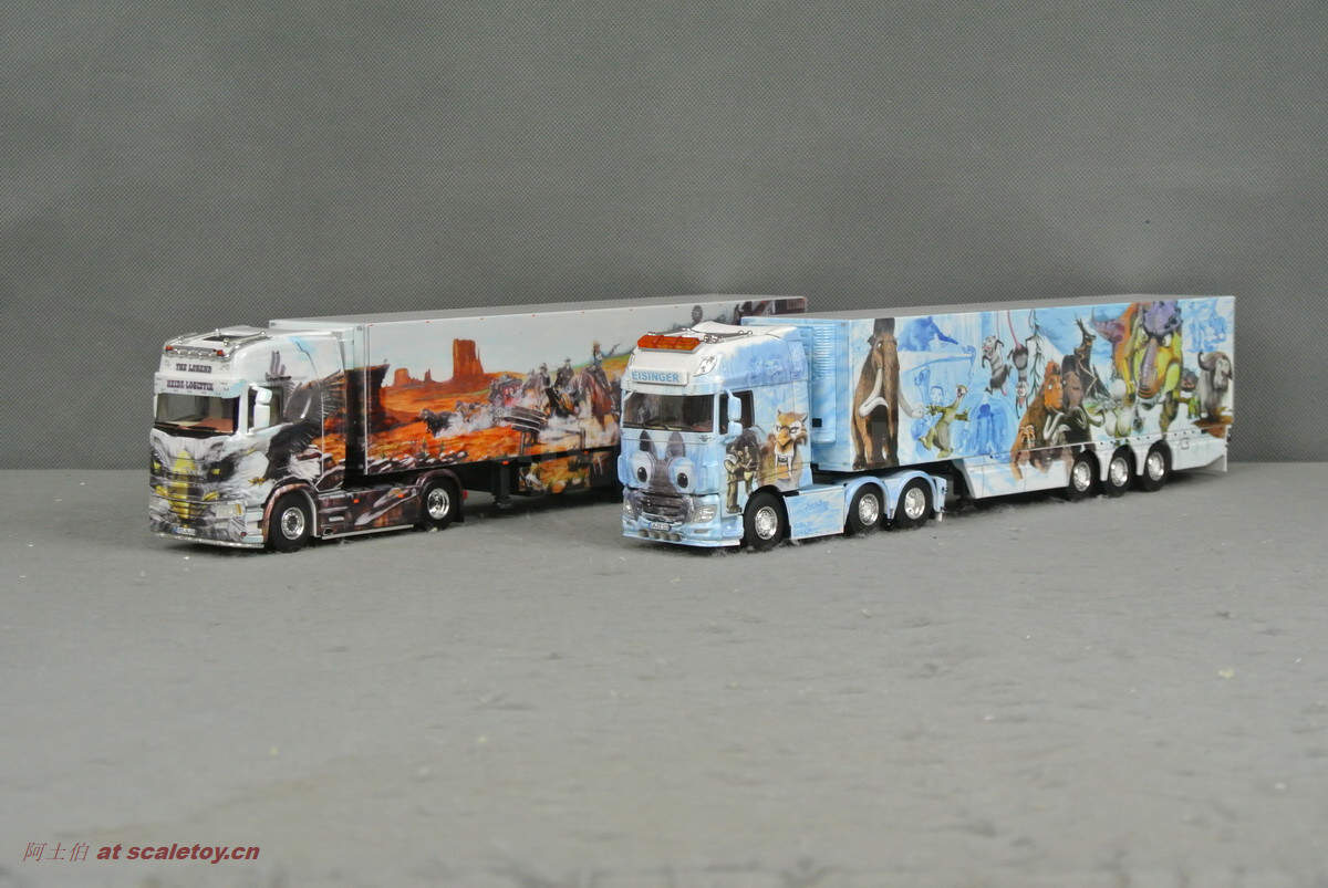 比例模型玩具天地 » [WSI] DAF XF SUPER SPACE CAB 3x with 3x REEFER TRAILER ...